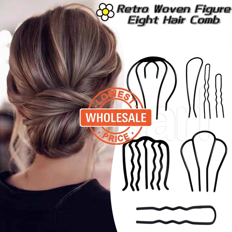 [Wholesale] Retro Woven Octagonal Hair Comb / Minimalist Black Clevis ...