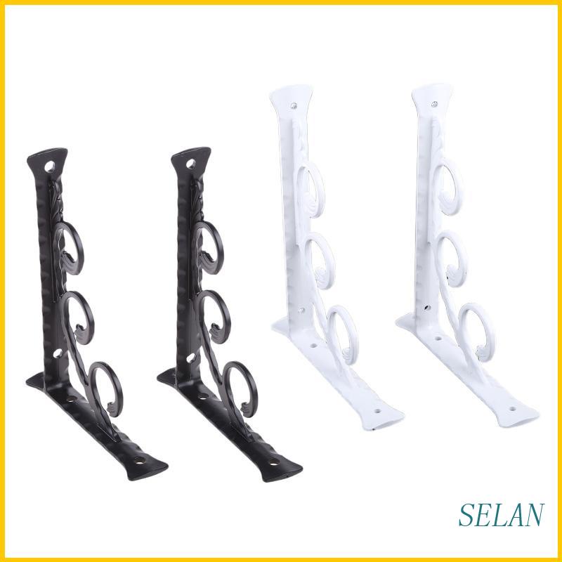 SELAN 1 Pair Triangular Shape Shelf Bracket Strong Metal Reinforced ...