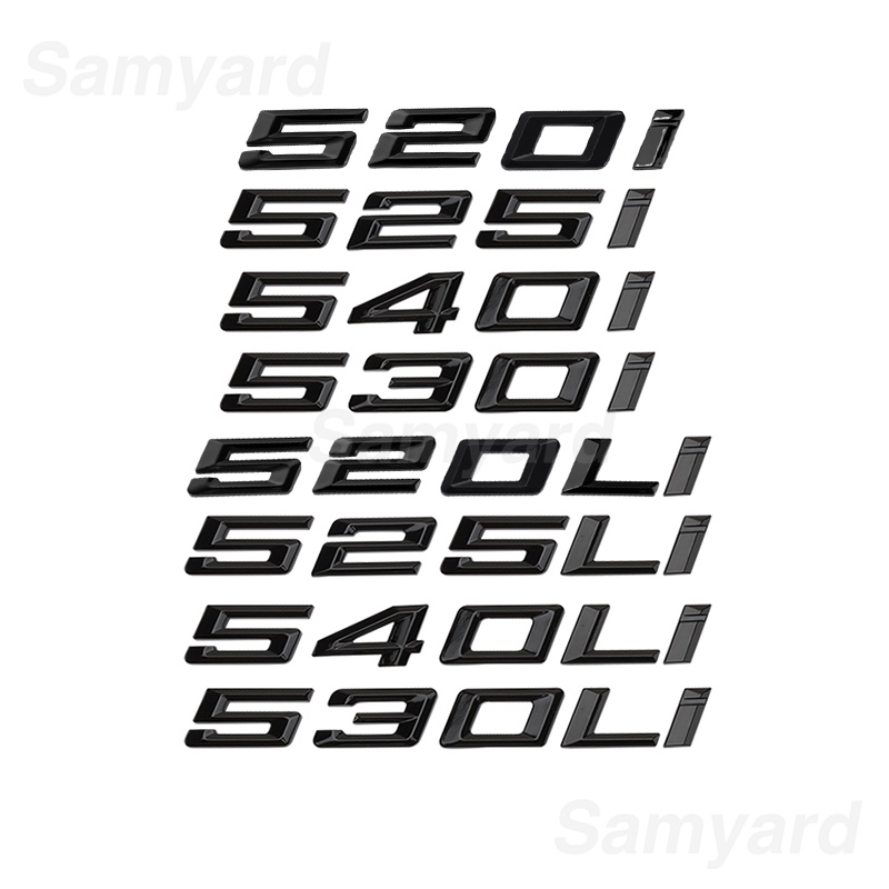 Car Trunk Letters Logo Badge Emblem Decal 3D ABS Sticker For BMW 5 ...