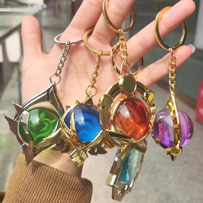 Game Genshin Impact Visions Keychain Sumeru Mondstadt Liyue Inazuma ...