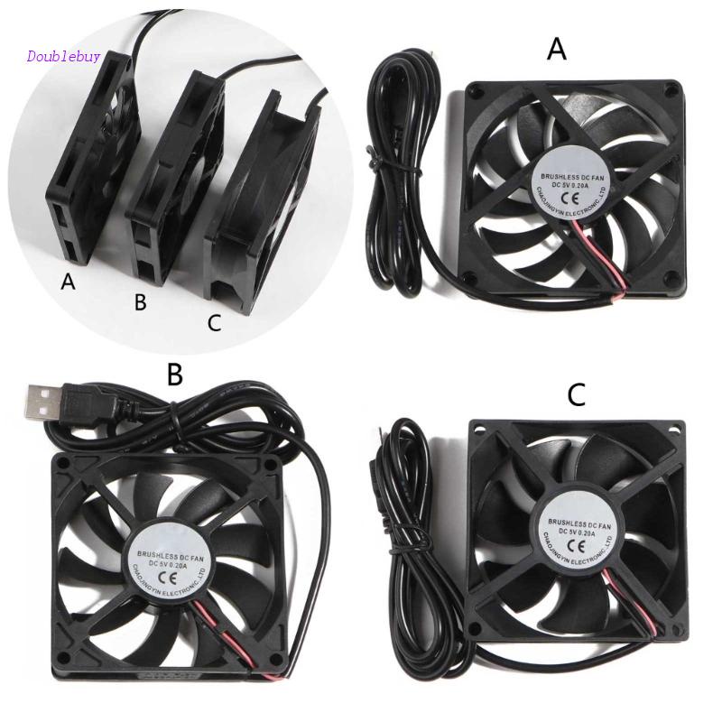 Doublebuy DC 5V USB Connector PC Fan Cooler Heatsink Exhaust CPU ...