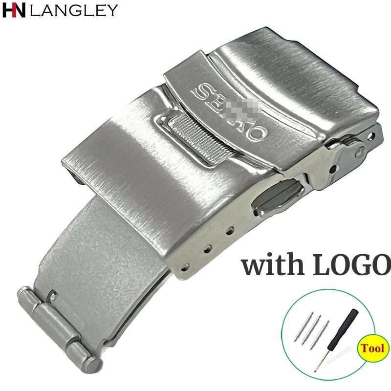 16mm 18mm 20mm 22mm Watch Buckle for Seiko with LOGO 304 Stainless ...
