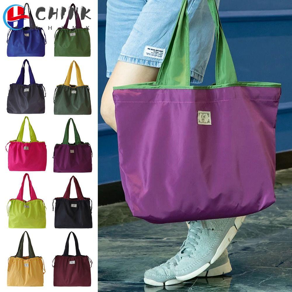 CHINK Supermarket Shopping Bag Fashion Reusable Foldable Drawstring ...