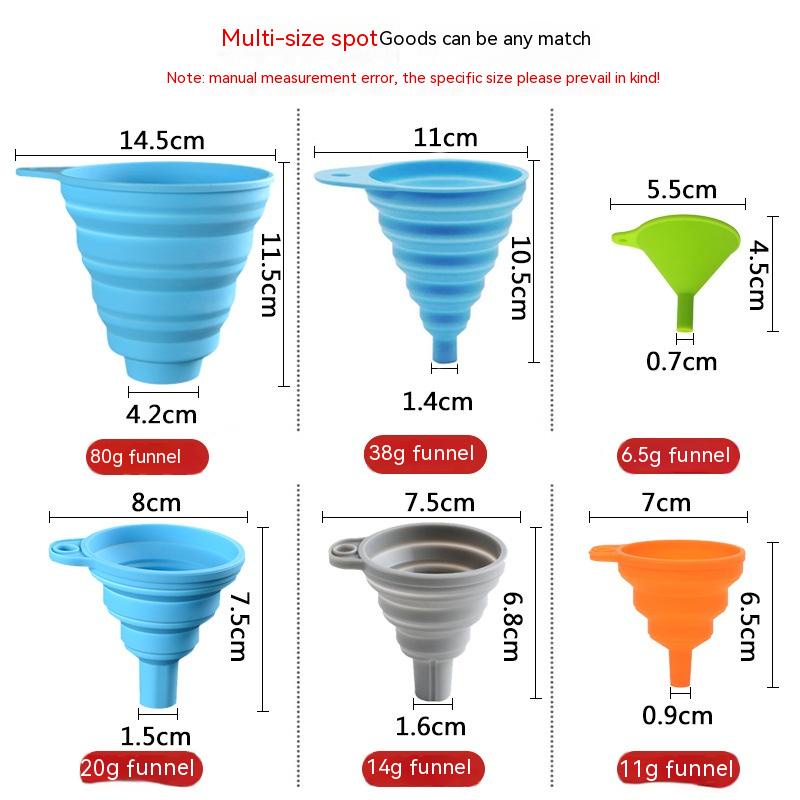 Silicone funnel separating filtration funnel portable foldable ...