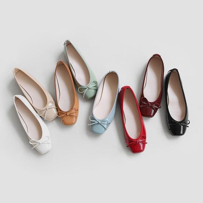 [SAPPUN] Erino Enamel Ribbon Flats (1cm) | Shopee Singapore