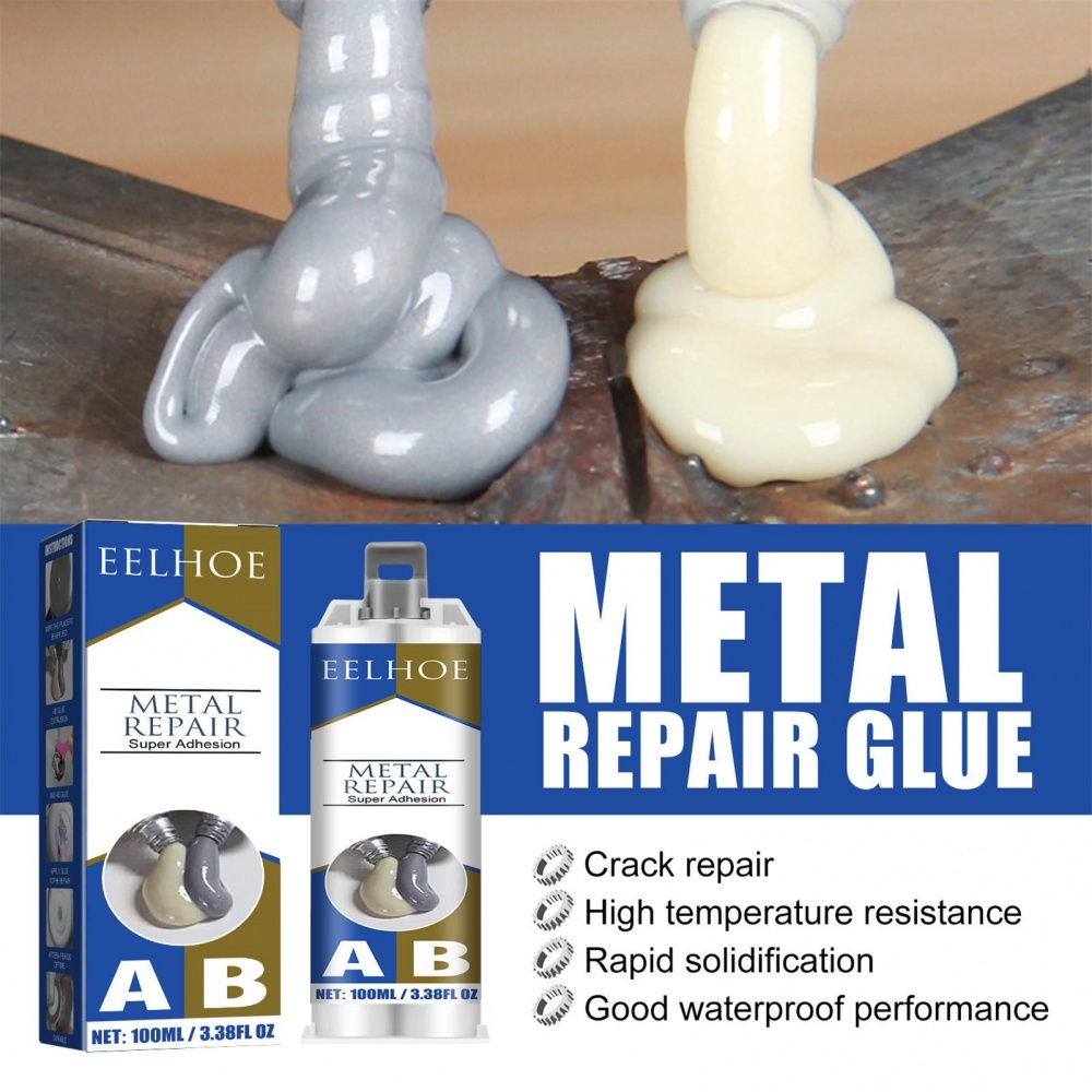 Metal Repair Glue 2-in-1 AB Casting Repair Glue High Temperature ...