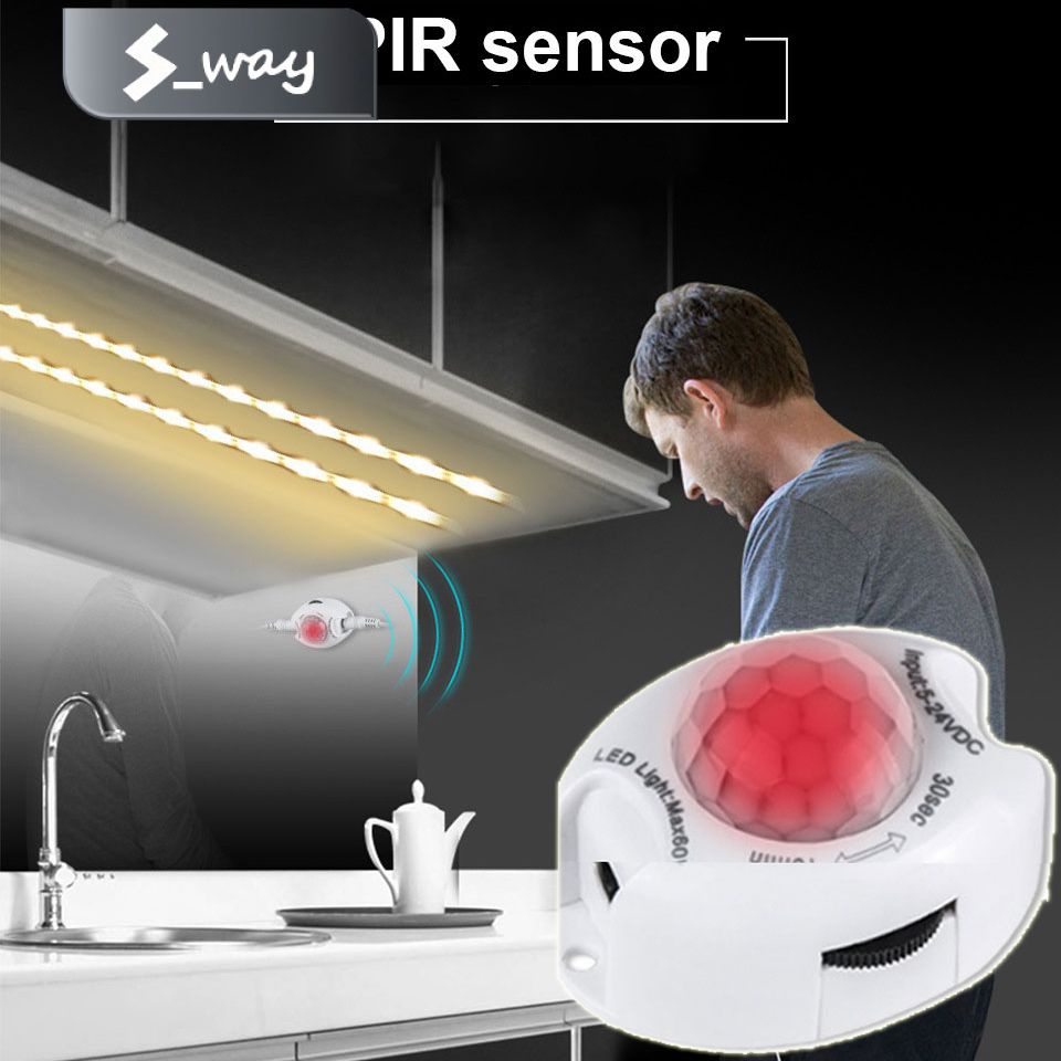 DC5V 24V Mini PIR Motion Sensor Light Switch Movement Detector ...