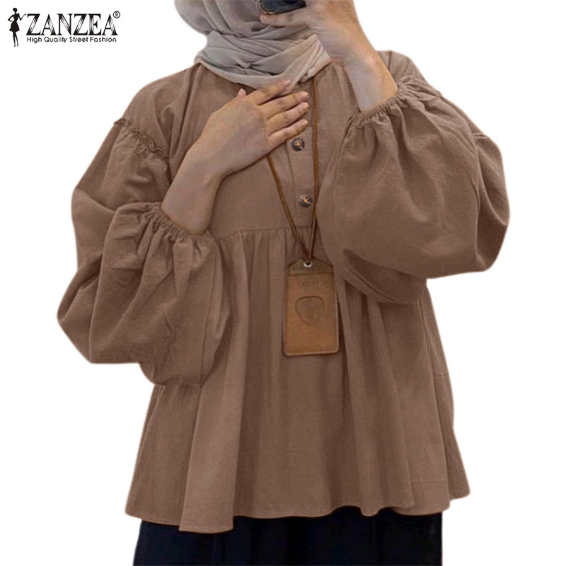 ZANZEA Women's Fashion Joints Muslim Drop Shoulder Cuffed Sleeves ...