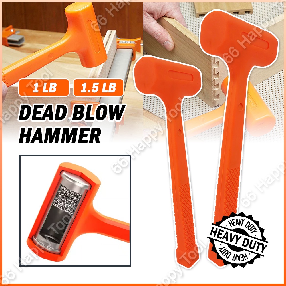 Dead Blow Rubber Hammer Mallet Soft Face Hammer 1LB 1.5LB Non-Marking ...