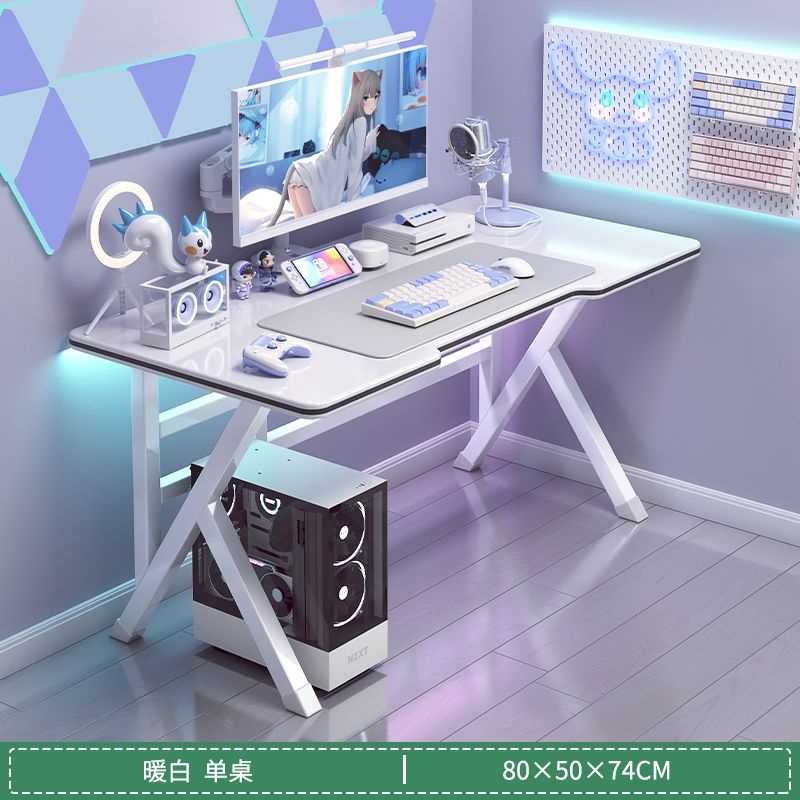 Desktop Computer Desk White Game Tables Internet Celebrity Anchor Live ...