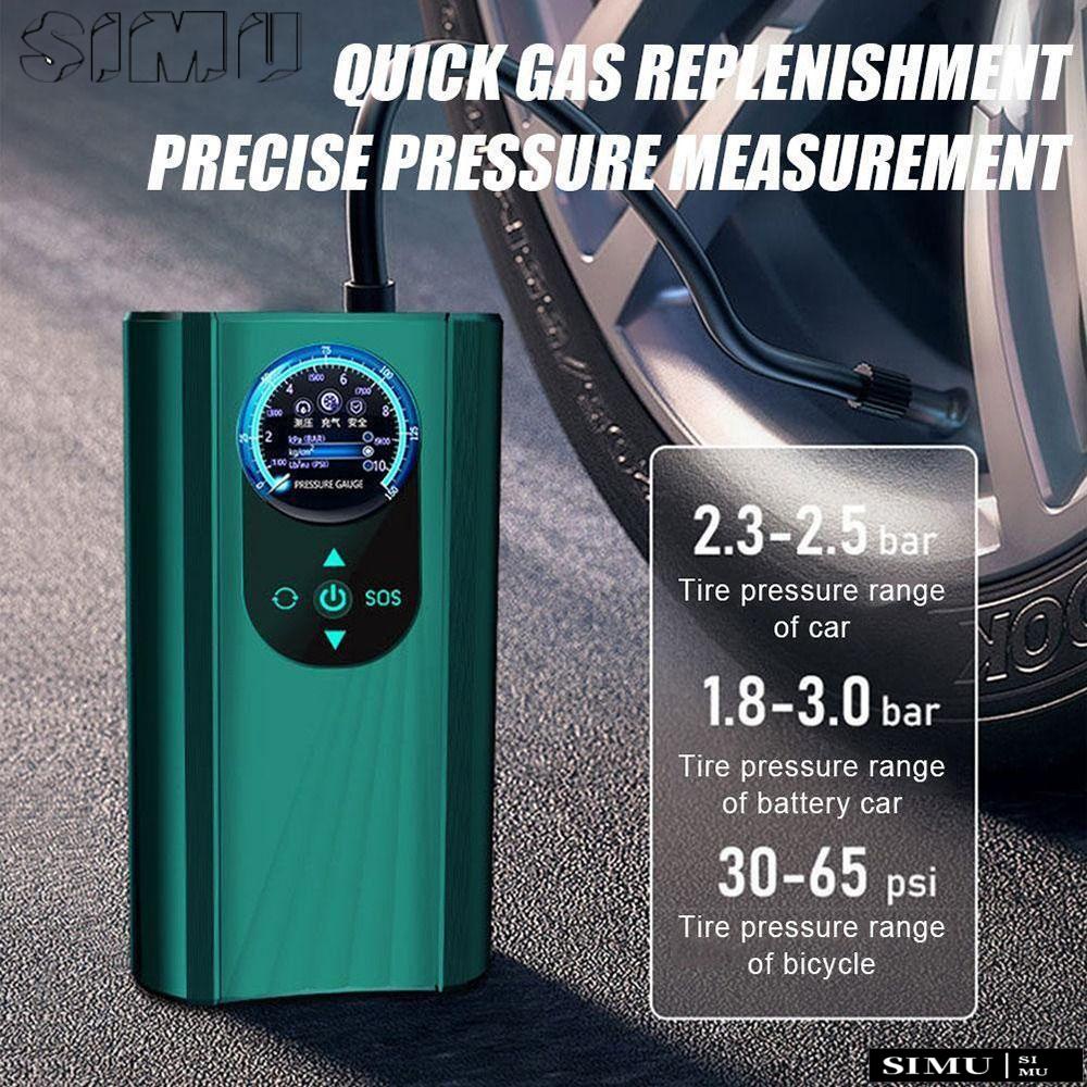 SIMULR Car Inflator Pump for Motorcycles Bicycle Boat LCD Display ...