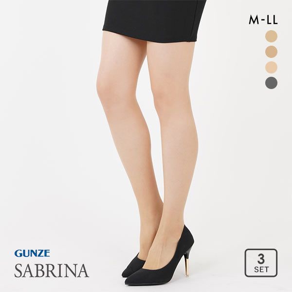 GUNZE SABRINA Dry summer stockings pantyhose 3-piece (Sizes M-LL ...