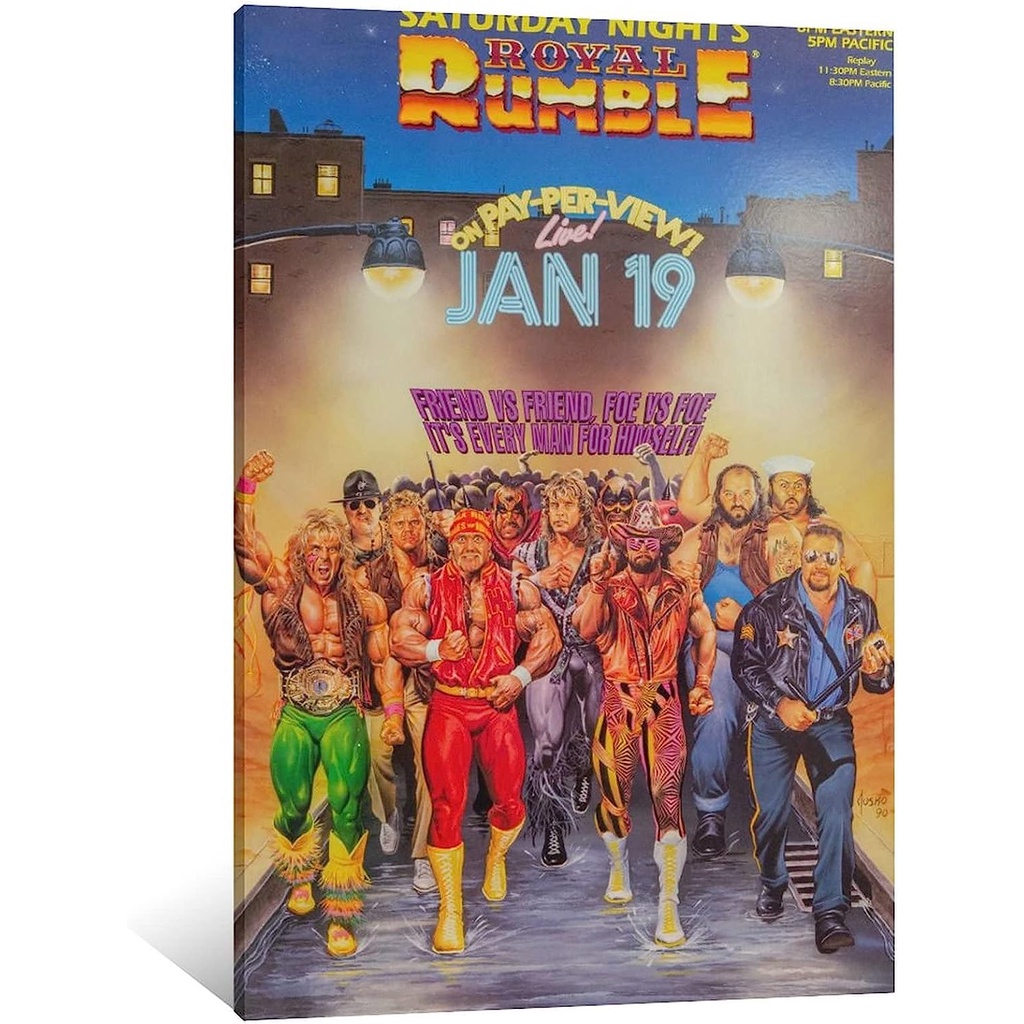 Recreated The 1991 Royal Rumble Wrestlers Poster Decorative Painting ...