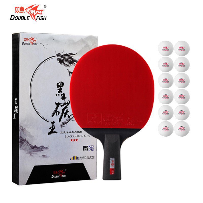 NEW Pisces（DOUBLE FISH）Table tennis rackets Carbon Fiber Single Shot ...