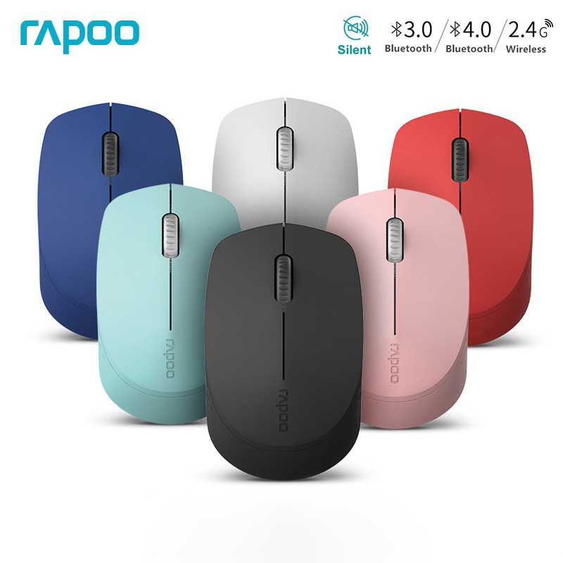 Rapoo M100 Silent Wireless Mouse with Bluetooth 3.0/4.0 RF 2.4G Mute ...