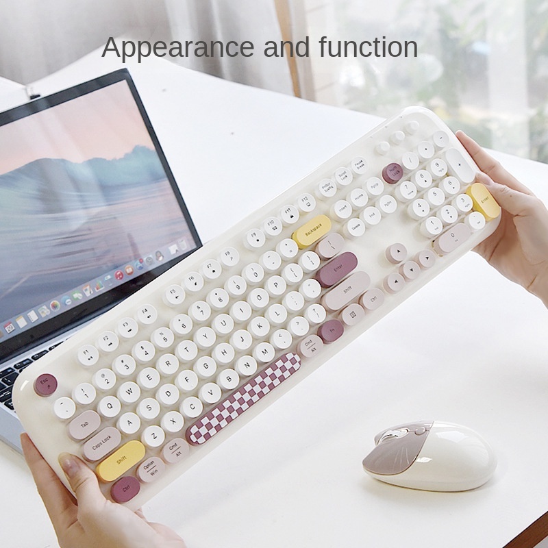 Mofii Skyscraper Cartoon Cute Wireless Keyboard Mouse Set Girls Office ...