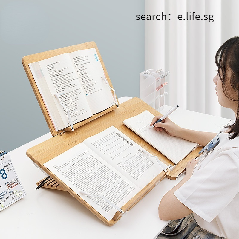 Double-layered Wooden Desktop Reading Rack Learns To Fold Racks To ...
