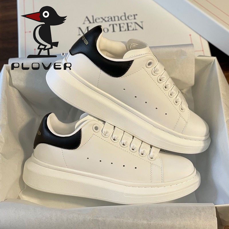 2023 woodpecker official authentic McQueen white shoes male ins Korean ...