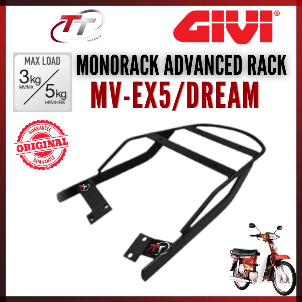 Honda EX5 DREAM HIPOWER GIVI MV MONORACK ADVANCE MONO RACK CARRIER REAR Tread BOX Luggage RACK ...