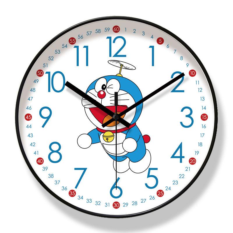 Doraemon Cartoon Style Creative Childlike Living Room Wall Clock Early ...