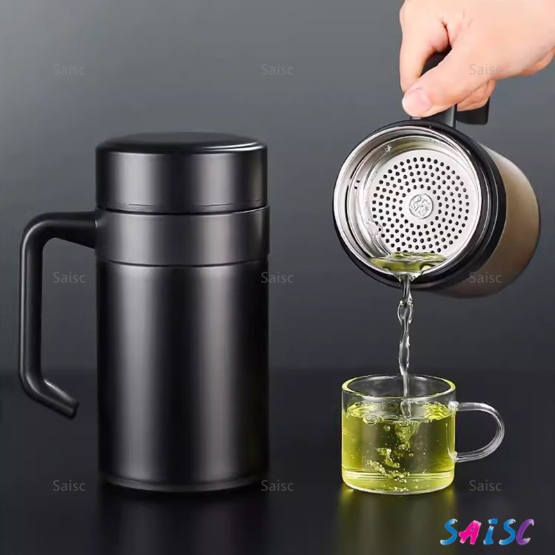 Stainless Steel Thermos Cup Office Tea Mug Coffee Mug with Lid Office ...