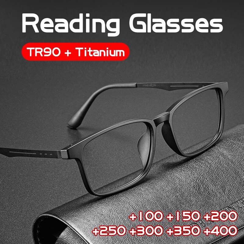 T Titanium Alloy High-End Reading Glasses Male High-Definition Anti ...