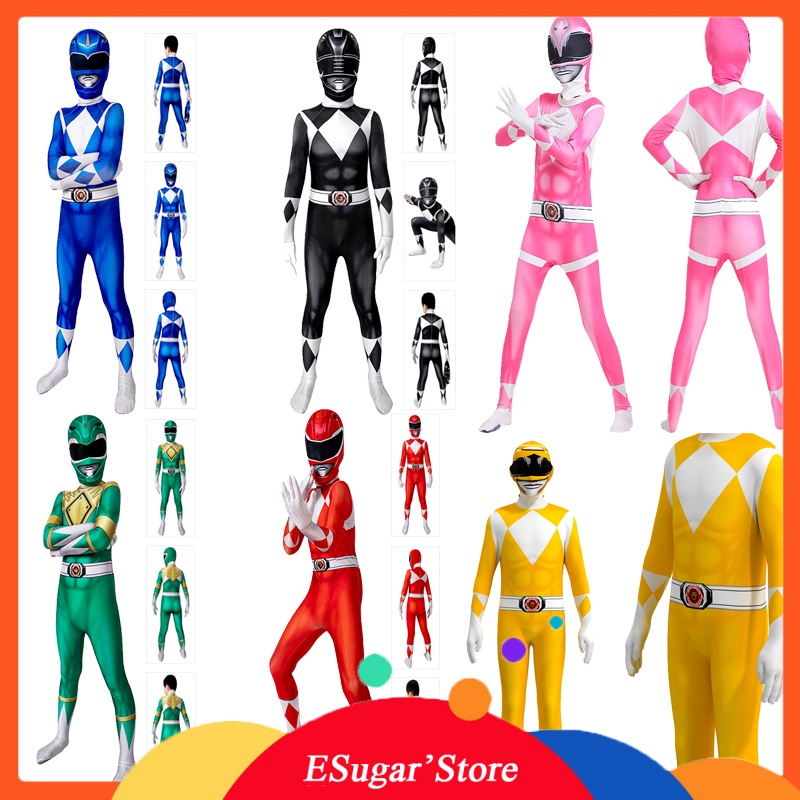 Kids Superhero Power Samurai Sentai Shinkenger Rangers Costume Cosplay ...