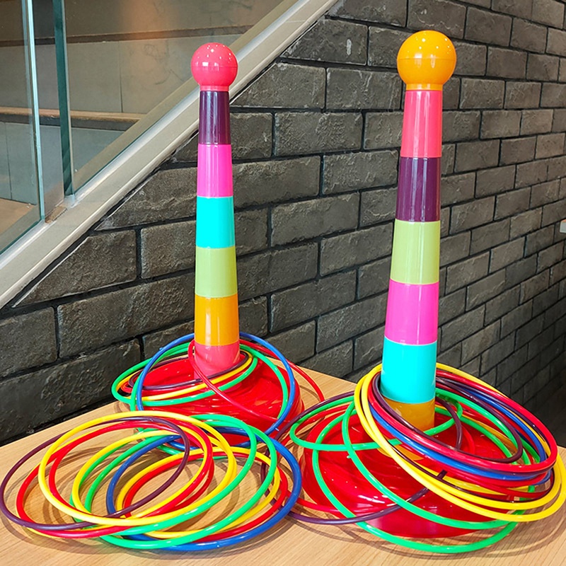 Children Throw Circle Game Ferrule Stacked Fun Indoor Outdoor Parent ...