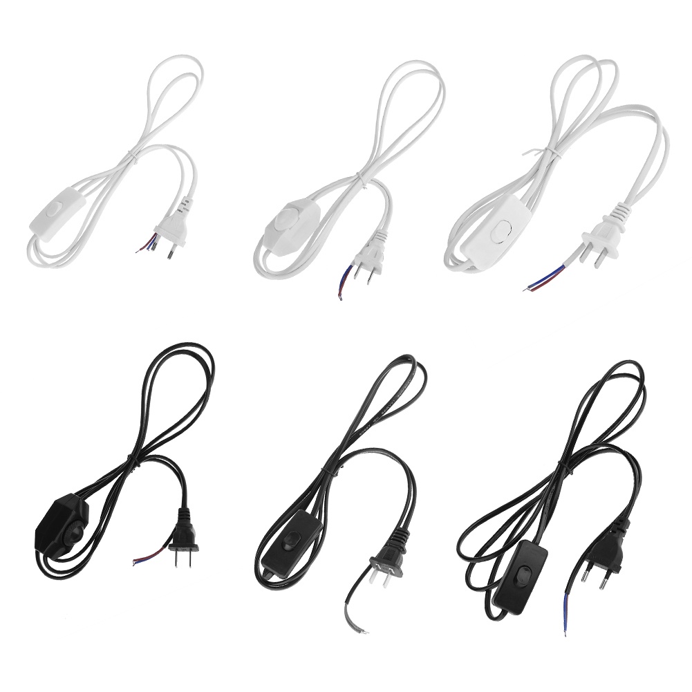 💥1.8m/5.9ft Switching Power Cord Wire Line Cable with Switch for Table ...