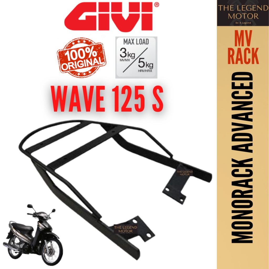Honda WAVE 125s WAVE125S WAVE125 GIVI MV MONORACK ADVANCE MONO RACK ...