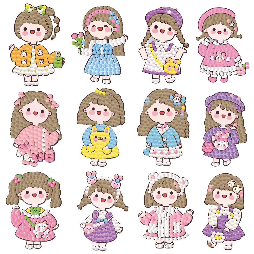 Children DIY Handmade Diamond Stickers Concentration Training ...