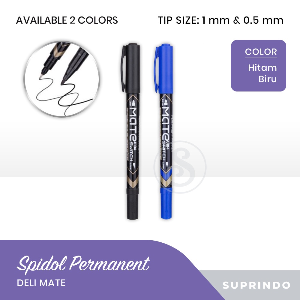 Permanent DELI MATE MARKERS 1mm & 0.5mm | Shopee Singapore