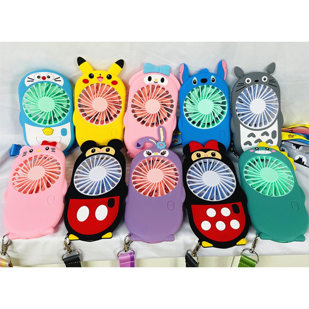 CUTE CARTOON USB Portable Rechageable Mini Handheld Fan Mickey Minnie ...
