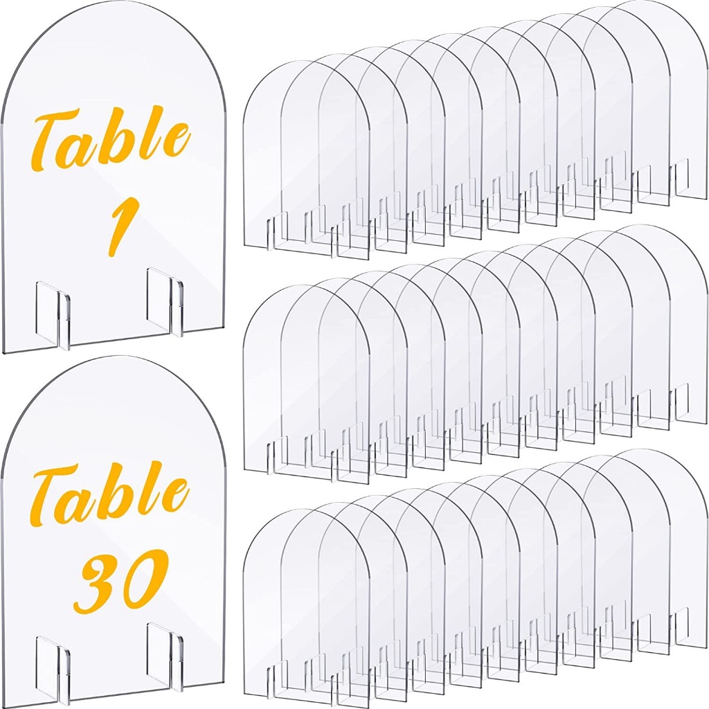 5 Sets Wedding Table Numbers Blank Acrylic Table Numbers for Wedding ...