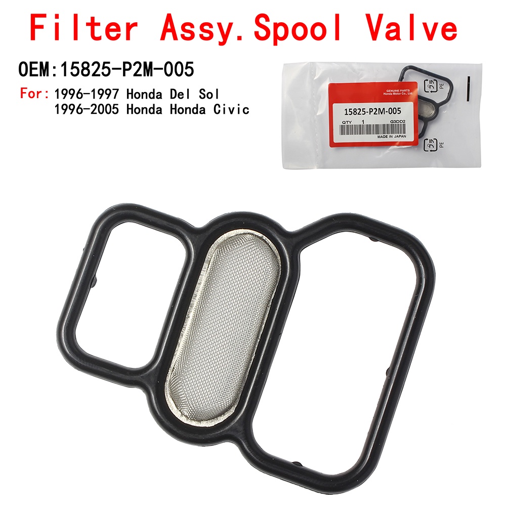 15825-P2M-005 Honda CITY SO4, CIVIC S5A CITY Sx8 SPOOL VALVE FILTER/ ORING/ SOLENOID GASKET ...