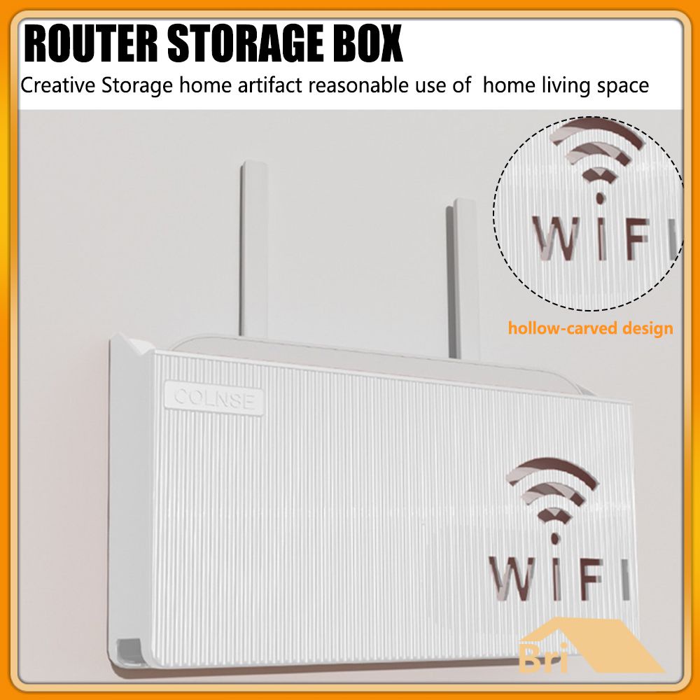 Wifi Shelf Set-top Box Rack Tv Router Bracket Storage Box Wall-mounted ...