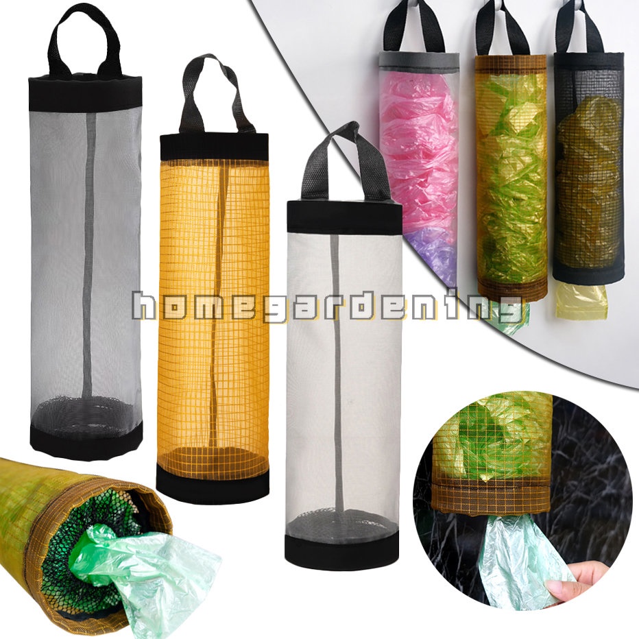 Plastic Bag Holder Hanging Storage Dispensers Grocery Container ...
