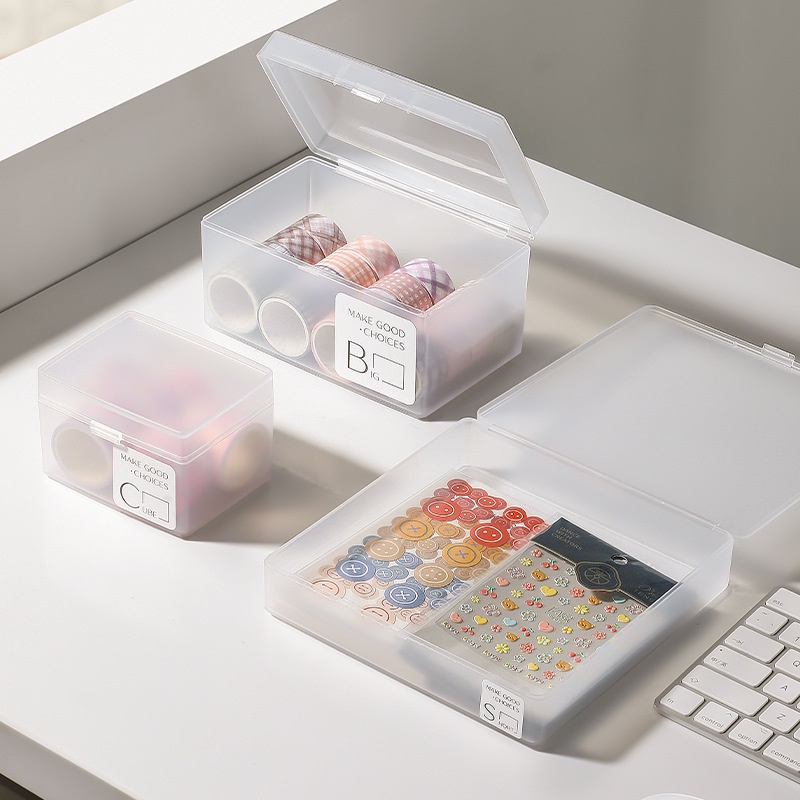 Frosted Transparent Plastic Card Box / Household Small Items Sorting ...
