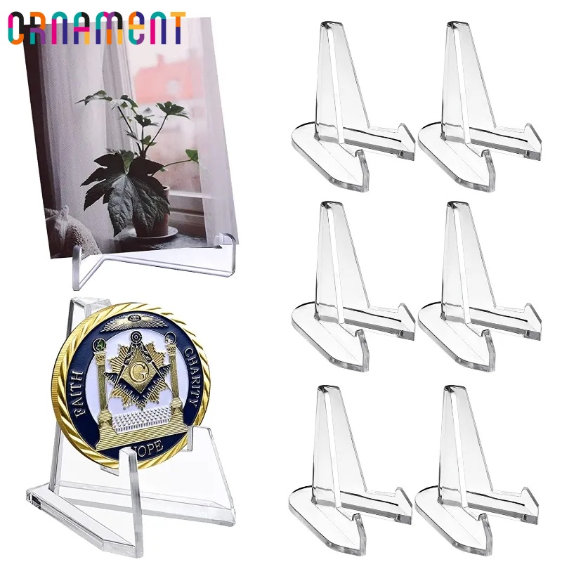 Exhibitions Home Decor Display Rack / Triangle Easel Rack / Transparent ...