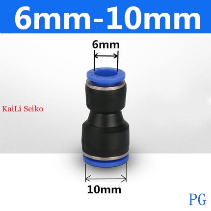 Pneumatic Fitting Air Hose Fitting union straight PU PG 4mm 6mm 8mm 10mm 12mm 14mm 16mm Inner ...