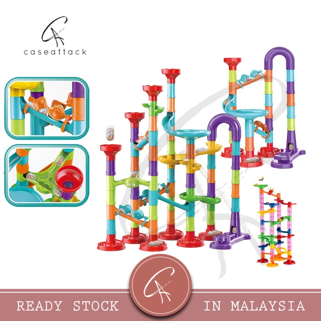Caseattack 45 / 80 / 93 Pcs Marble Run Build Race Puzzle Ball Rolling ...