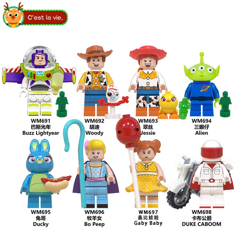 Cartoon Cartoon Character Building Block Doll Buzz Lightyear Woody ...