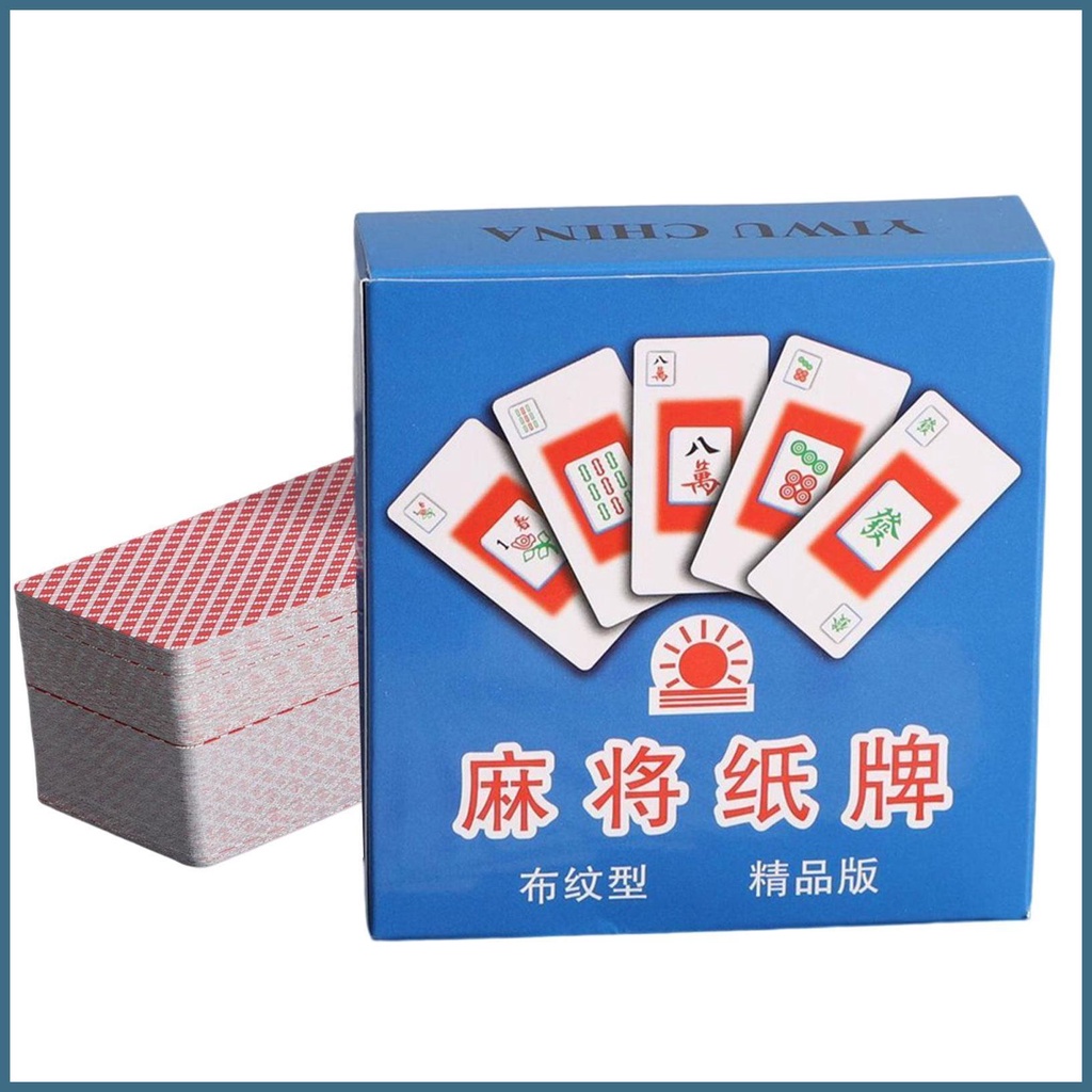 Chinese Mahjong Playing Cards Mahjong Poker Card Travel Set for Adults ...
