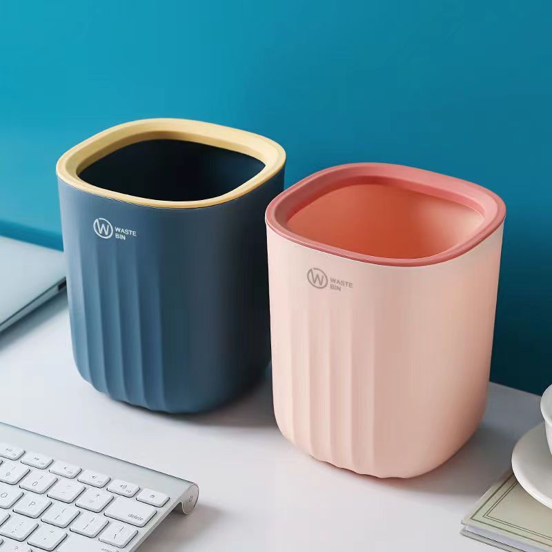 Multifunctional uncovered desktop trash can household small trash can ...