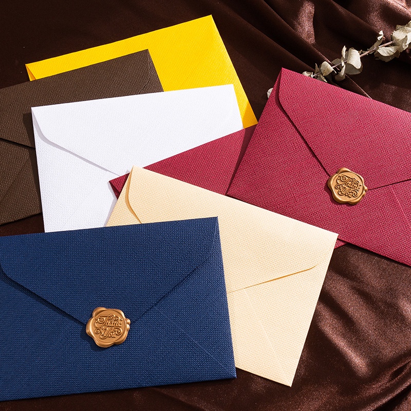 5PCS High-end Western Style Vintage Linen Envelope Beautiful and ...