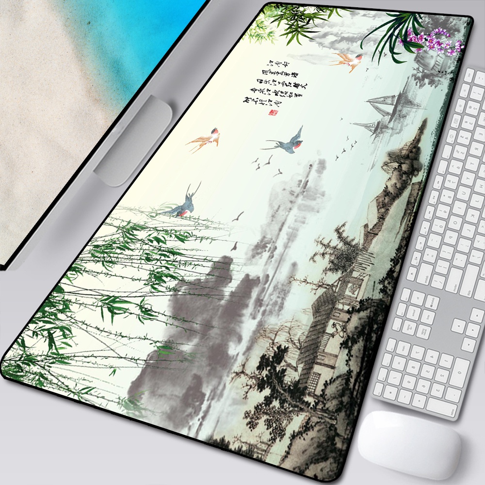 Ink Chinese Landscape Painting Fall Mouse Pad 900X400MM Desk Mat Anime ...