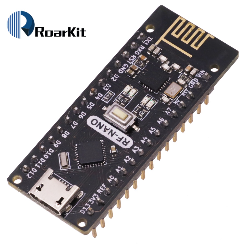 RF-Nano for Arduino Nano V3.0, Micro USB Nano Board ATmega328P QFN32 5V 16M CH340, Integrate ...