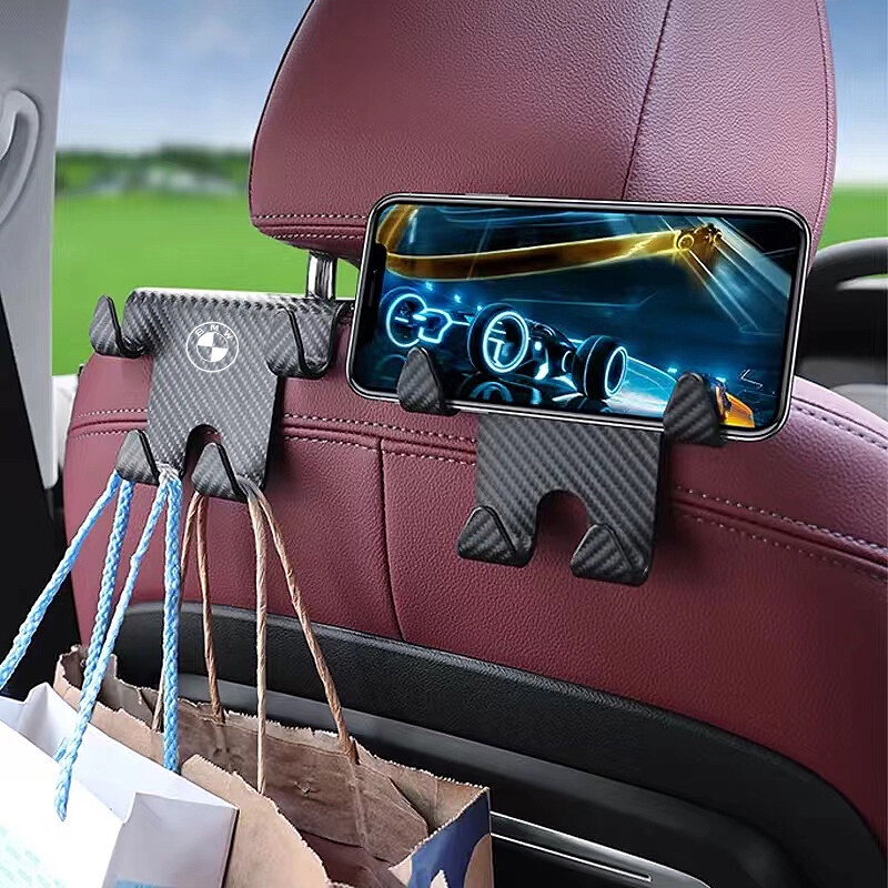 Headrest Hooks Phone Holder 2 In 1 Multifunction Back Pillow Bracket ...