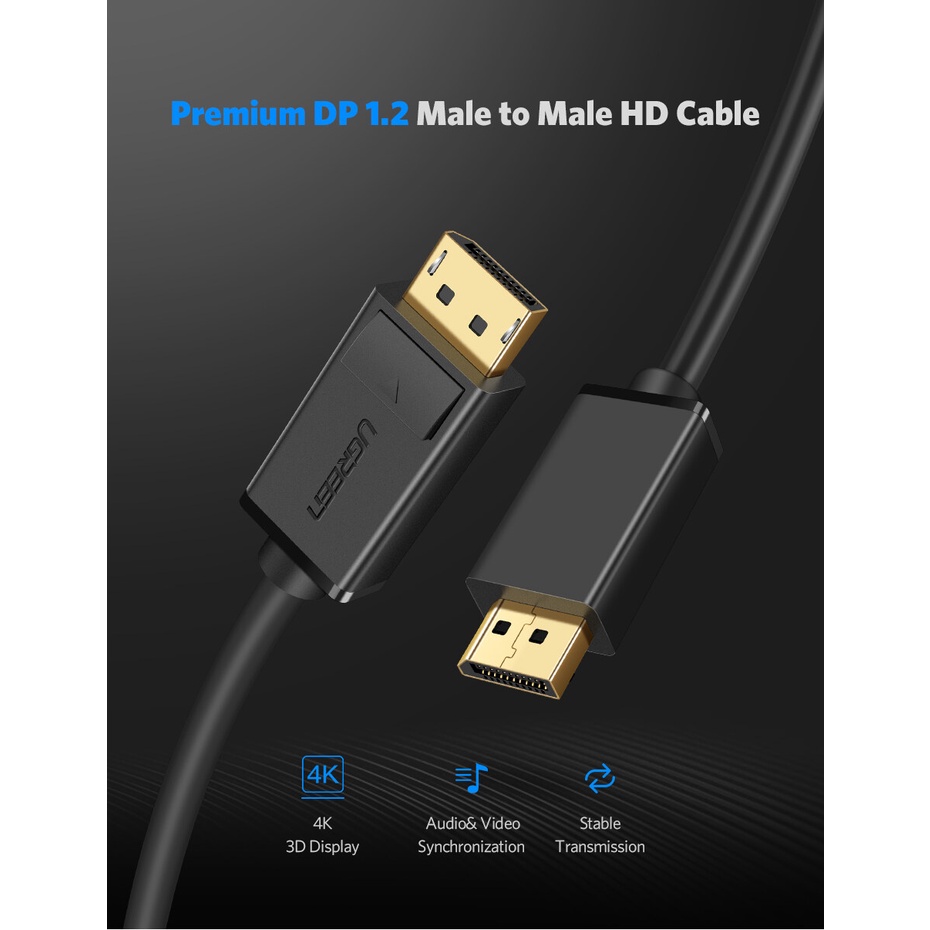 UGREEN DP to DP Cable 4K 60Hz UHD DisplayPort Male to Male Monitor ...