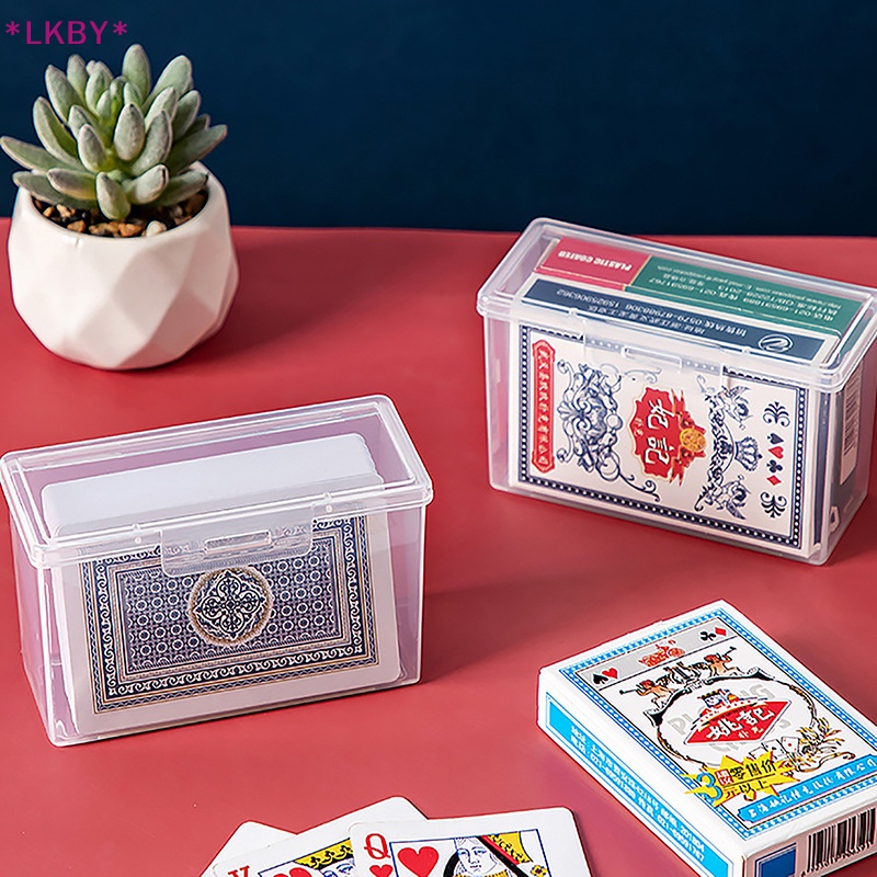 [utilizinggoodsS] New Transparent Plastic Boxes Playing Cards Container ...